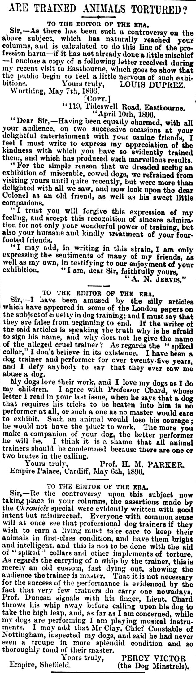 Circus animals – William Tudor's Circus